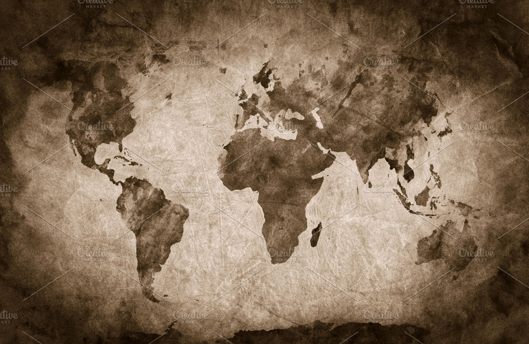 Old world map. Pencil sketch, a School & Education Photo by Photocreo ...