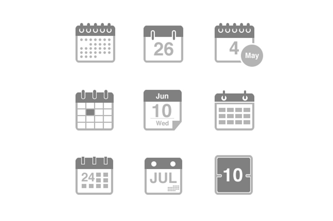 9 Calendar and Date Icons, an Icon by Creative VIP