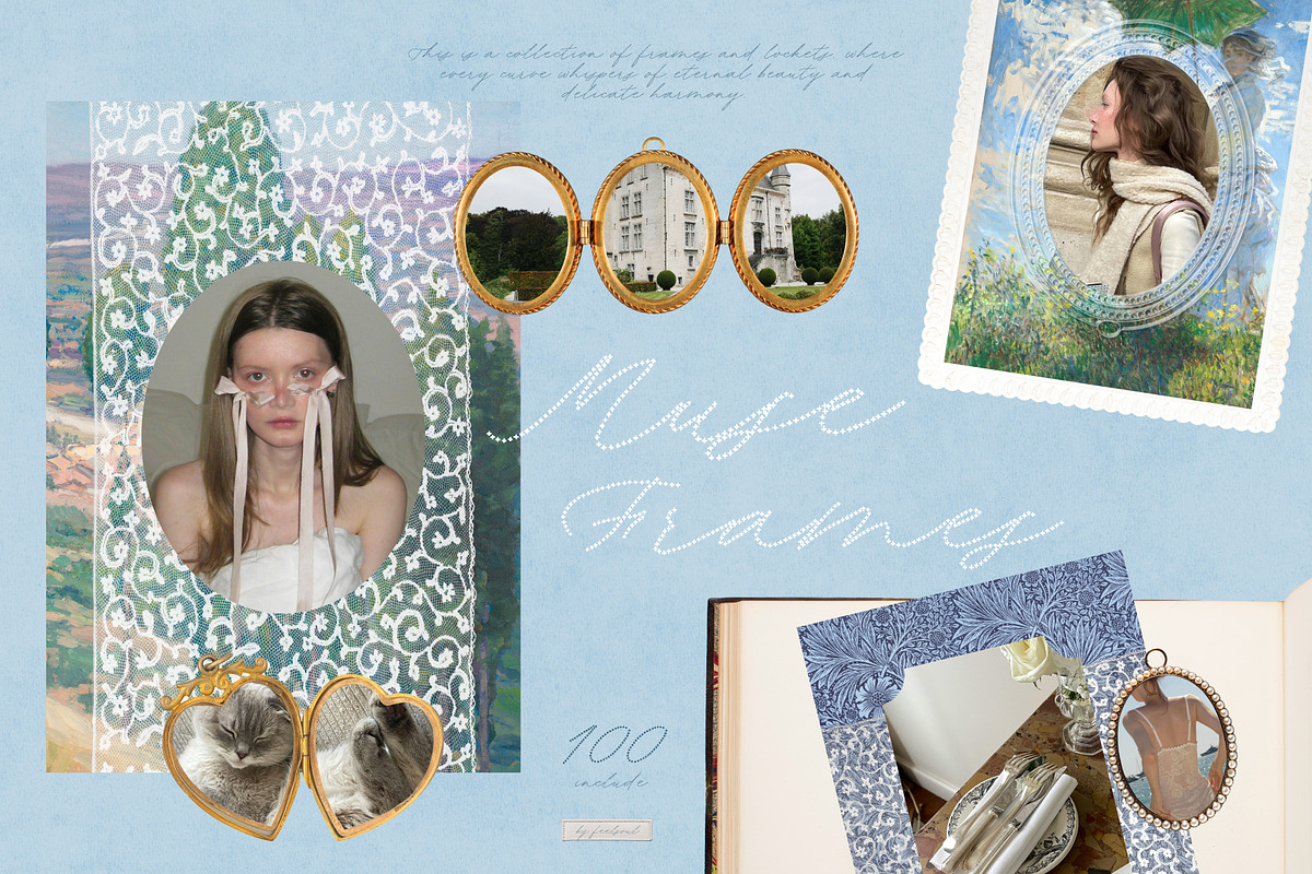 100 Muse Frames Romantic Collection, an Object Graphic by Feelsoul