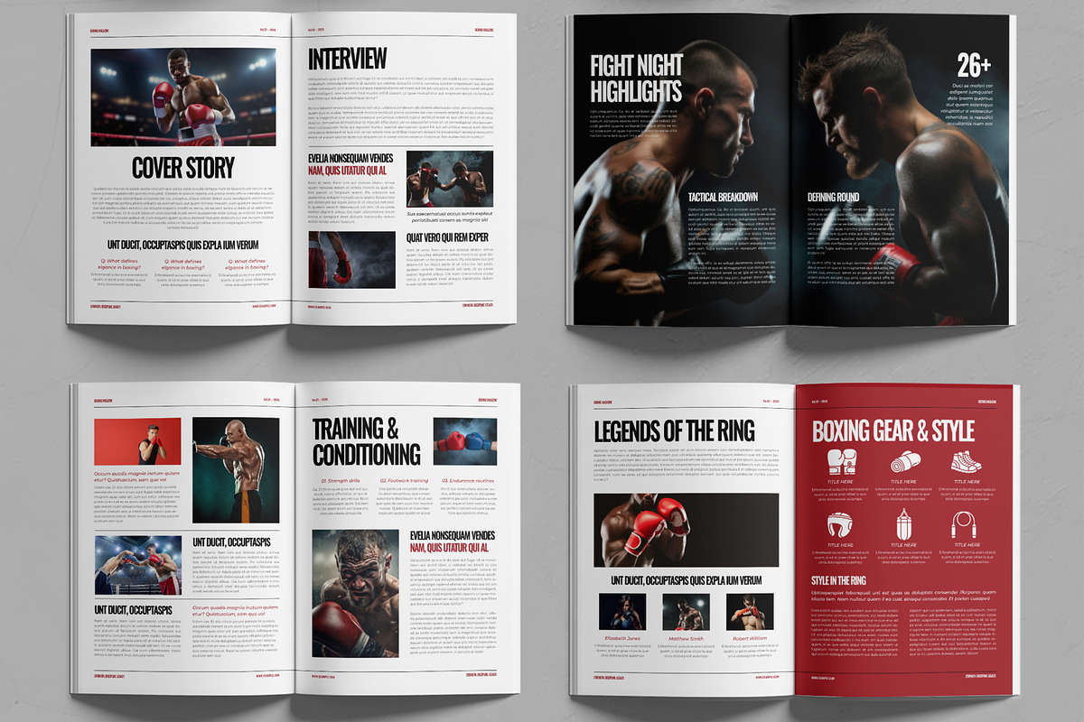 Boxing Magazine Template