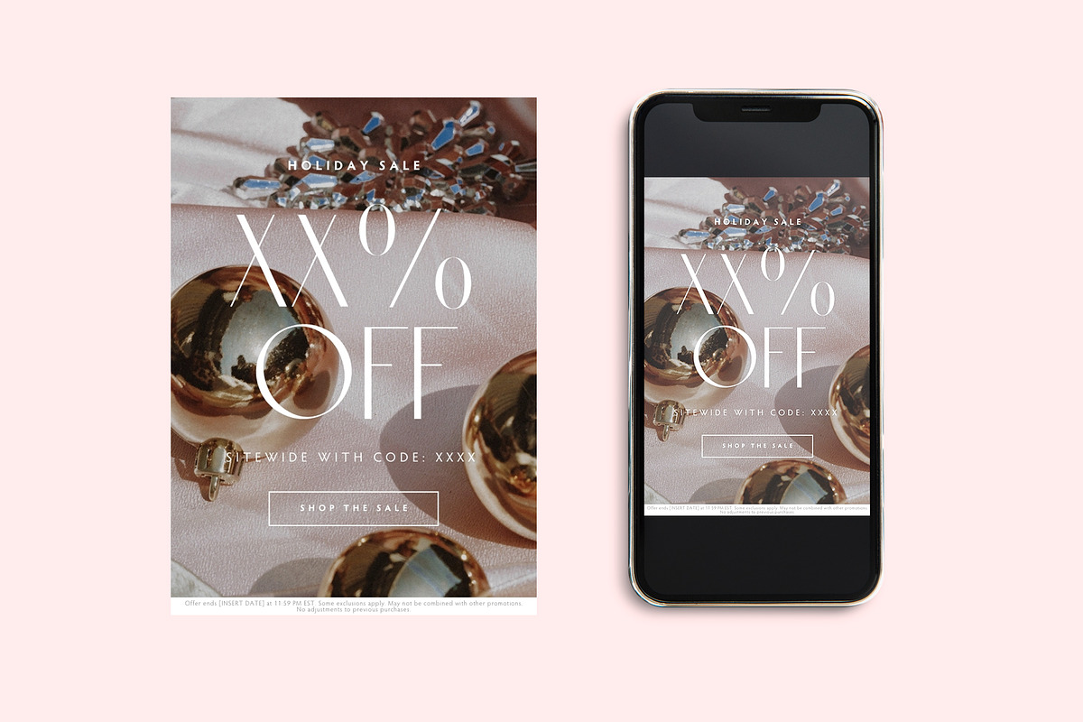 Holiday Sale Email Template Bundle, an Email Template by KikiBunnyCreative