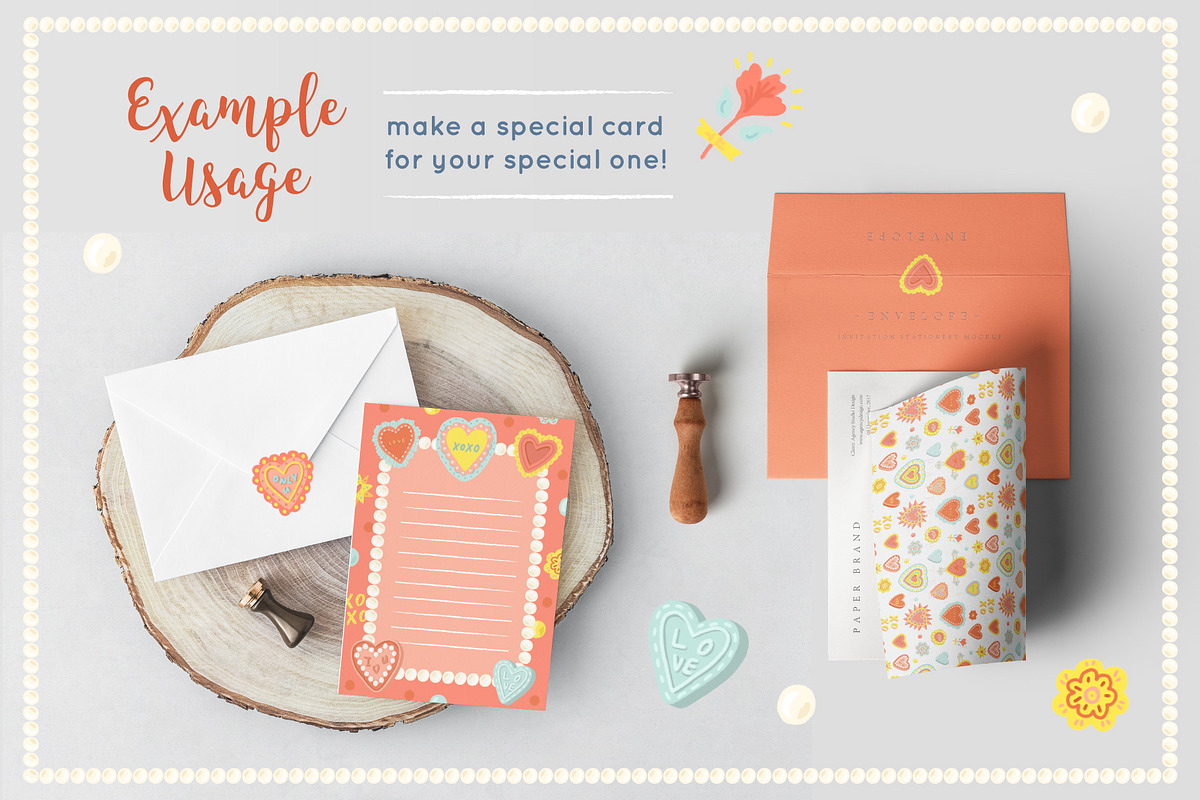Valentine's love heart bundle, a Decorative Illustration by MUA!
