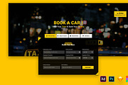 Cab Booking-Banner and Landing Page | Marketing Templates ~ Creative Market
