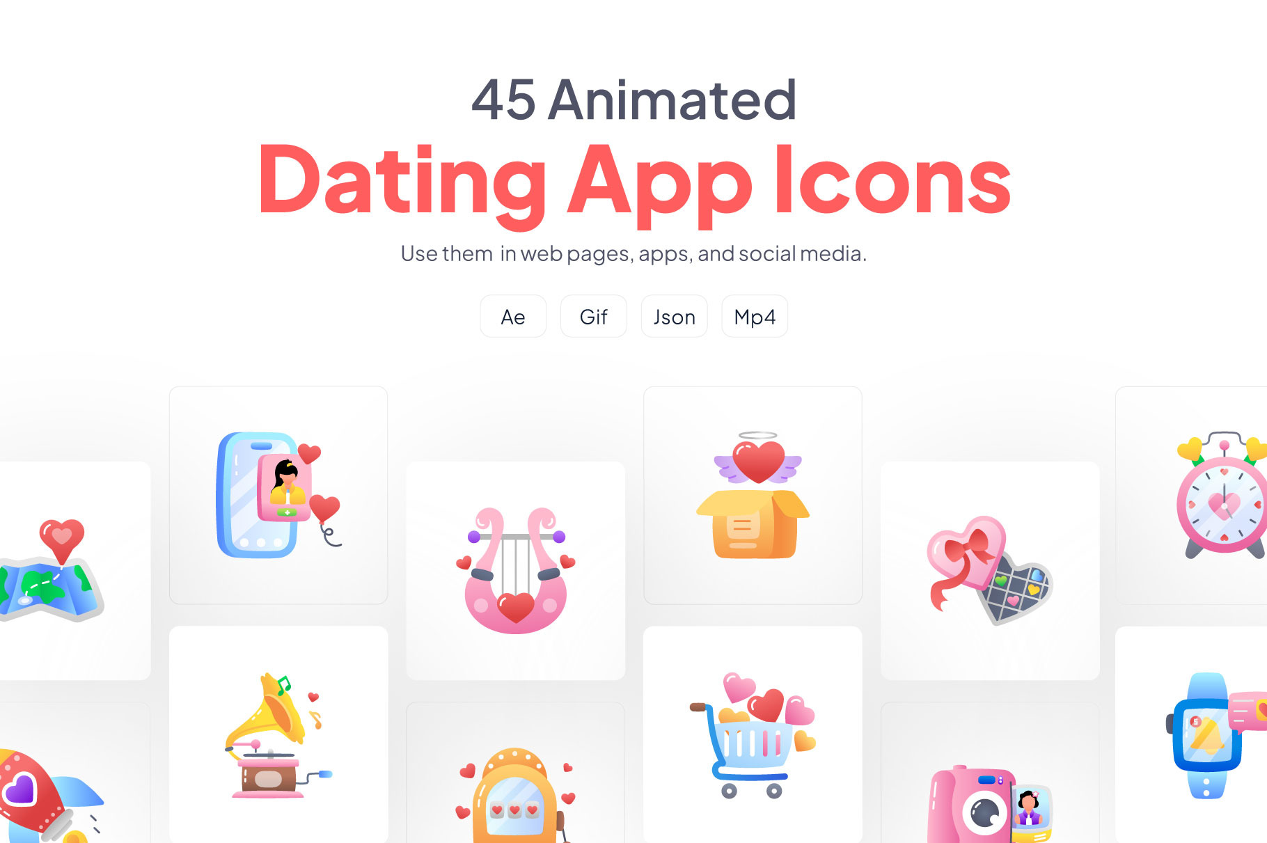 Animated Dating App Icons