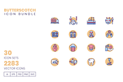 2283 Icons - Butterscotch Bundle, an Outline Icon by Flat Icons