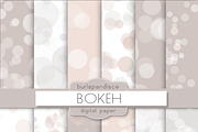 Bokeh digital paper, a Pattern Graphic by burlapandlace
