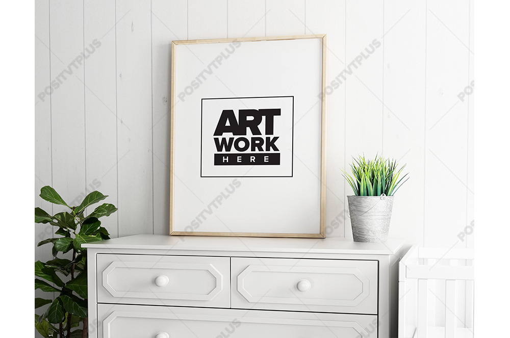 Simple Poster Mockup Portrait, a Print Template by positvtplus