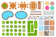 Top view park items. Public | Graphic Objects ~ Creative Market