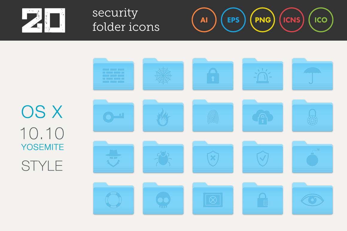 Security Folder Icons Set 1, an Icon by Alex Serada