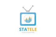 Vector graph and tv logo combination, a Branding & Logo Template by ...
