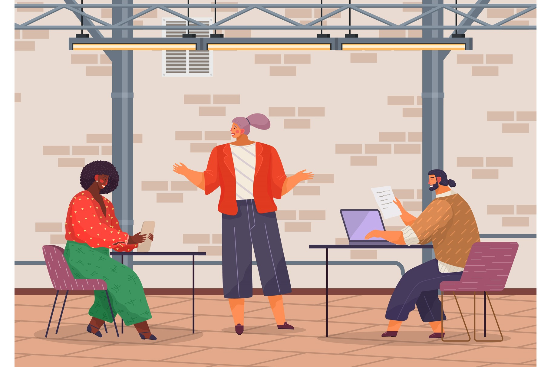 Office workers. Co-workers, a Person Illustration by robuart