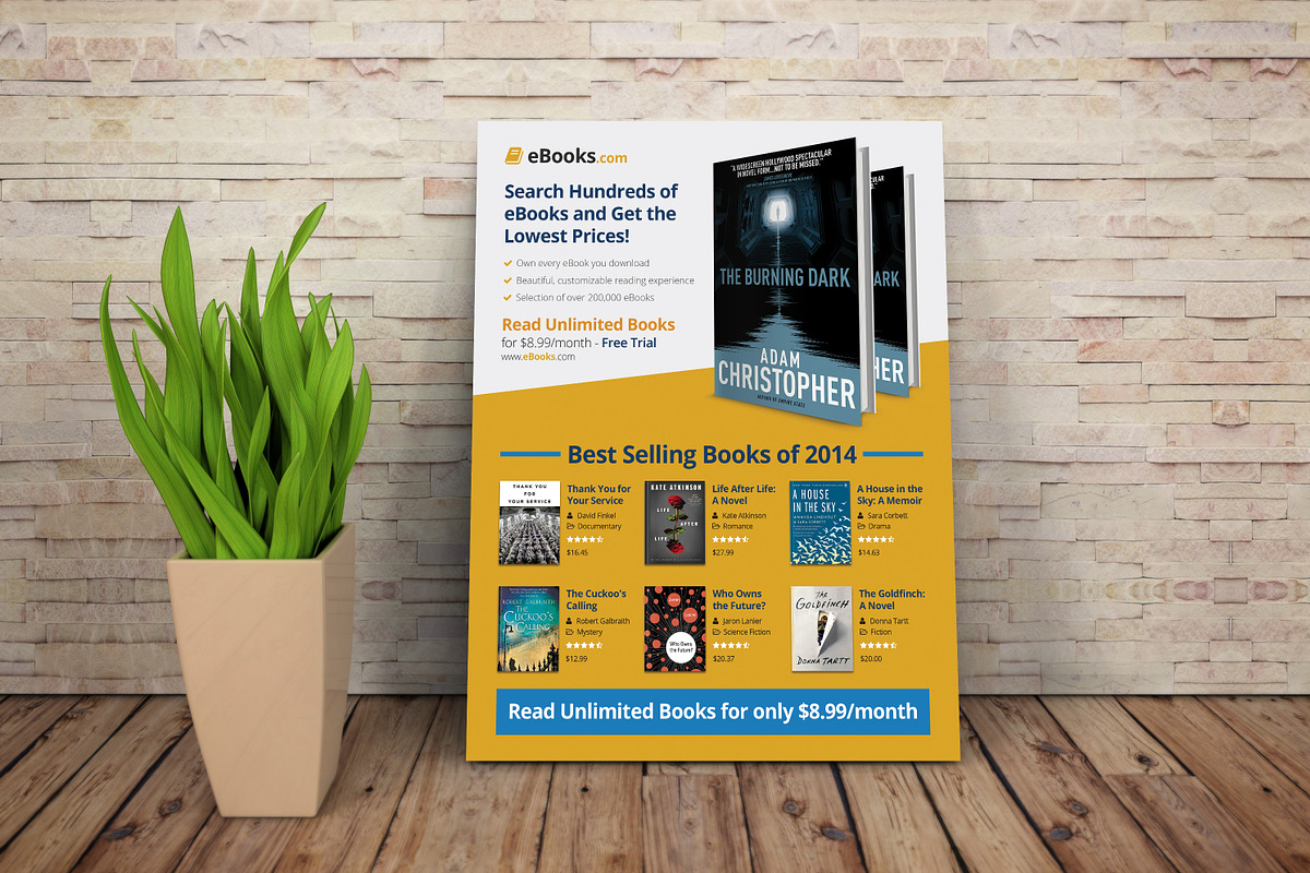 eBook Flyer Template PSD, a Flyer Template by Creativenauts