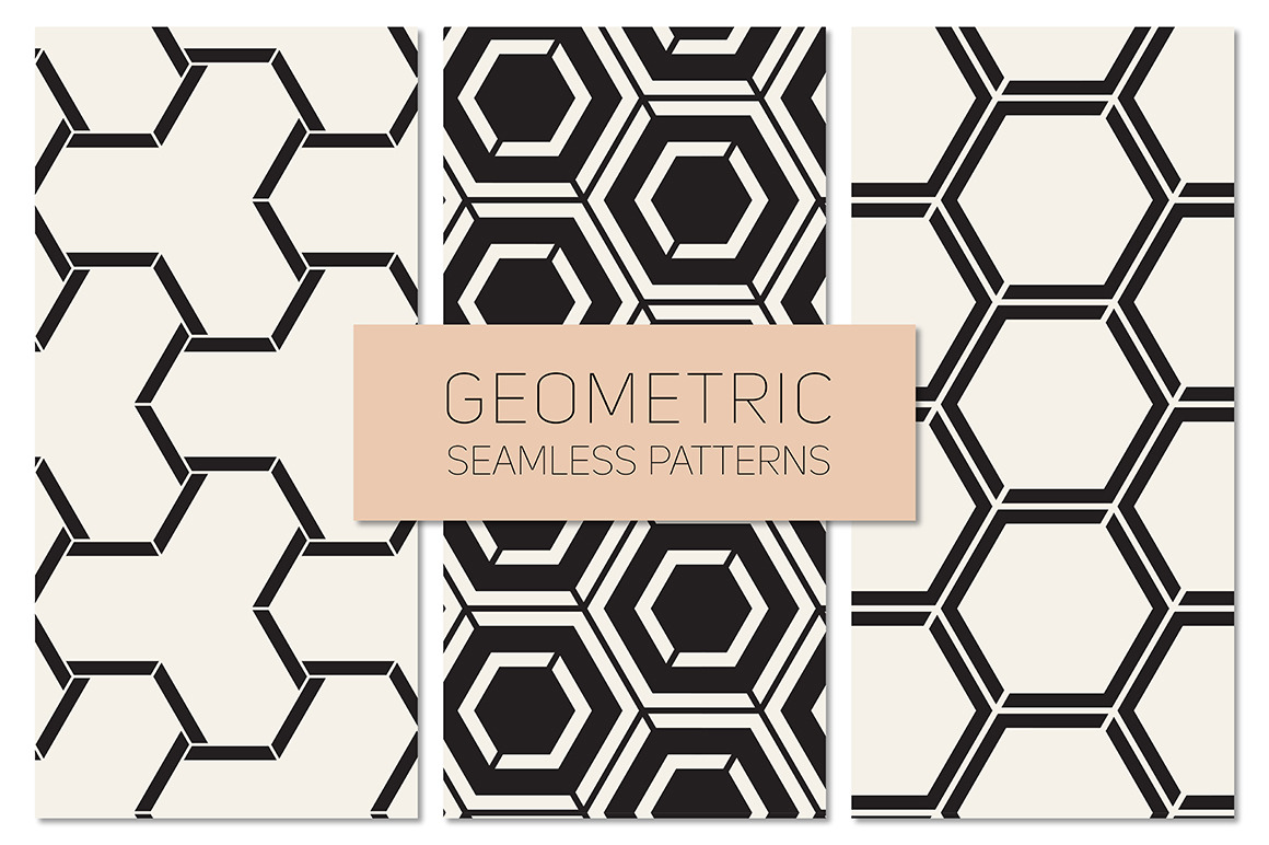 Geometric Seamless Patterns Set 20, a Pattern Graphic by Curly_Pat