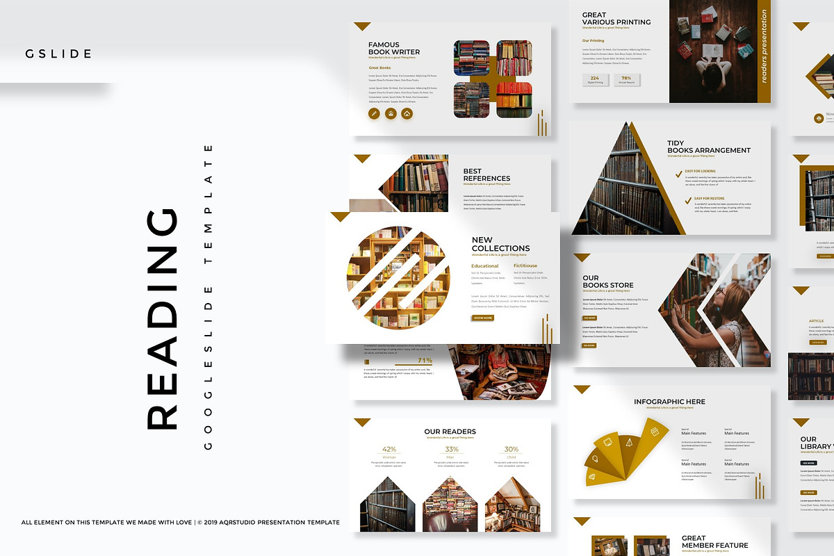 Reading - Google Slides Template, a Presentation Template by AQR Studio ...