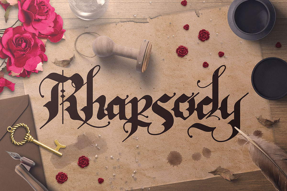 Rhapsody, a Script Font by Heroglyphs Studio | Creative Market
