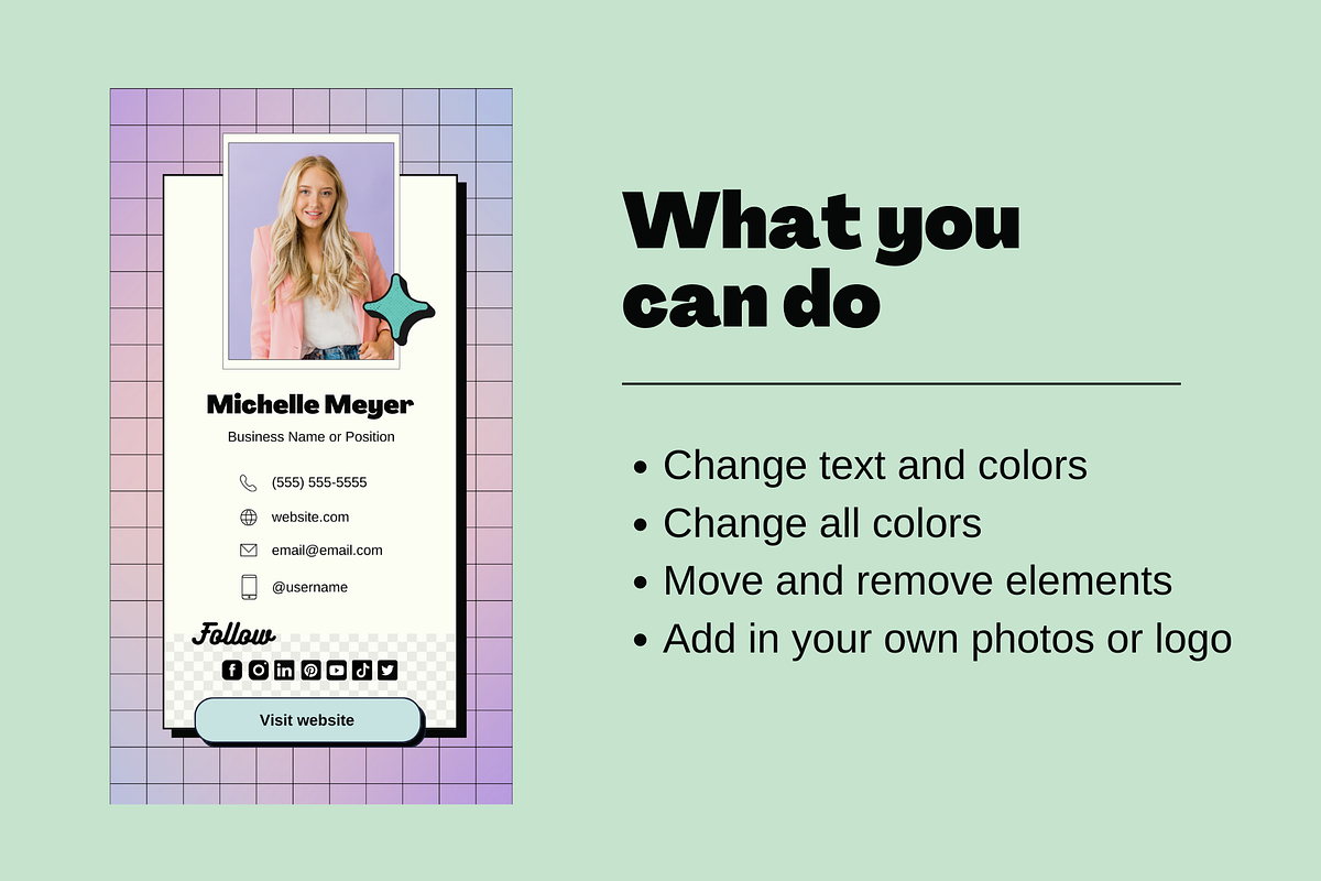 Virtual Business Card Template | Canva