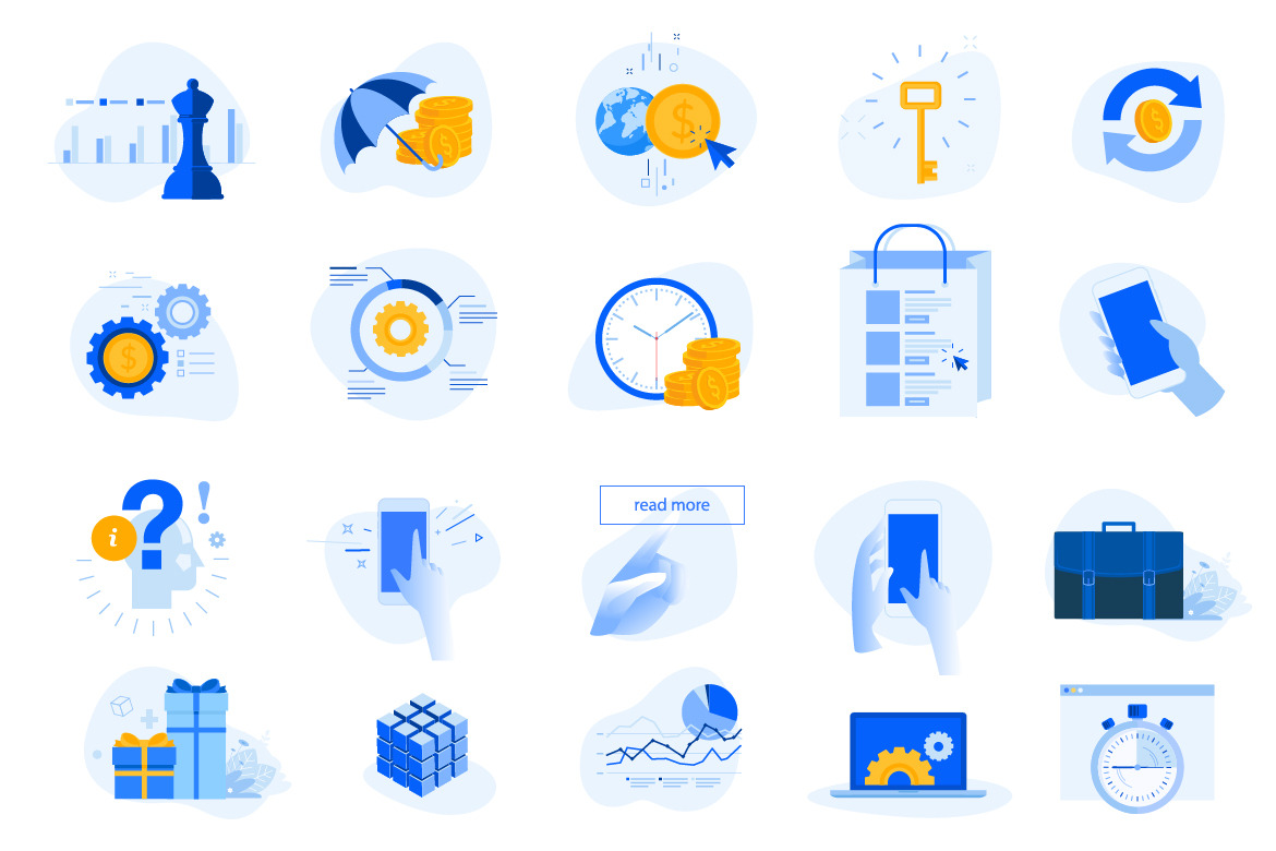 Flat design concept icons collection, an Icon by PureSolution