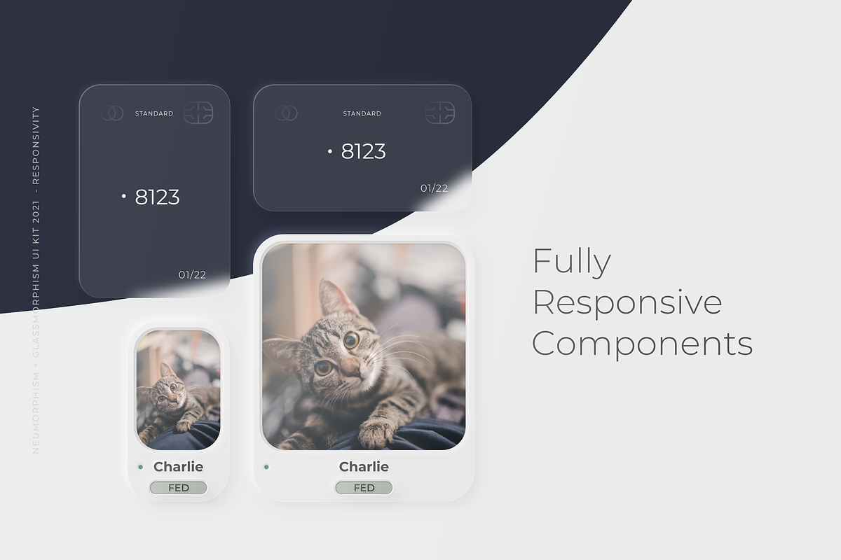 Neumorphism + Glassmorphism UI Kit, an UI Kit Template by LH Designs