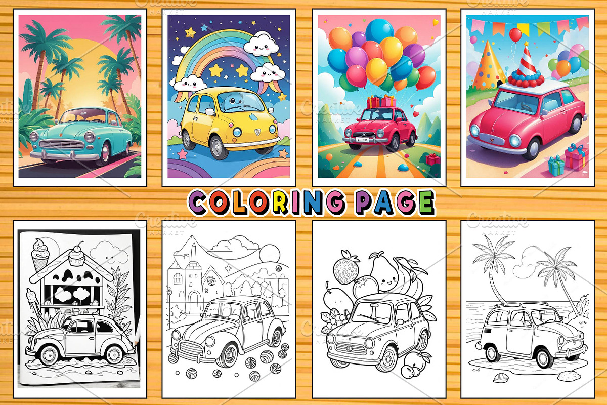 Cute Car Coloring Page Book for kids, an Arts & Entertainment Photo by ...
