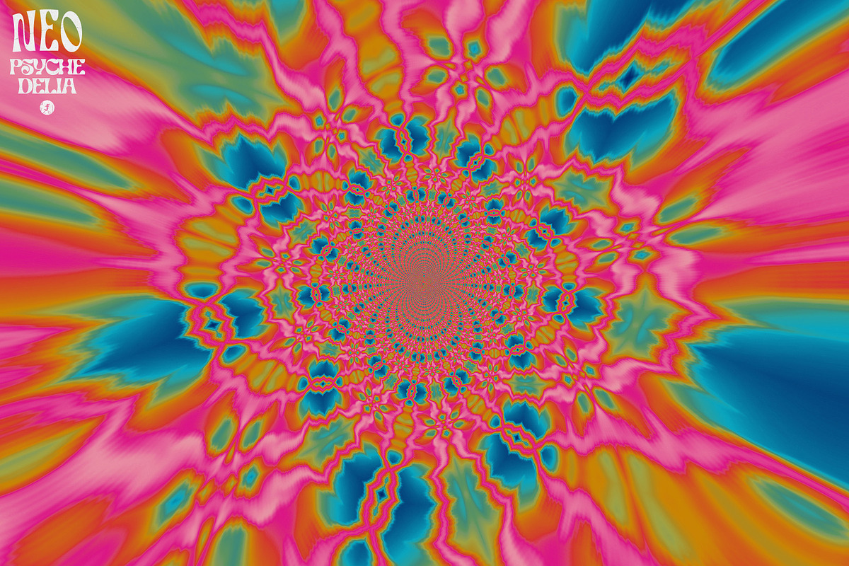 Neo-Psychedelia Backgrounds, a Texture Graphic by Freezerondigital