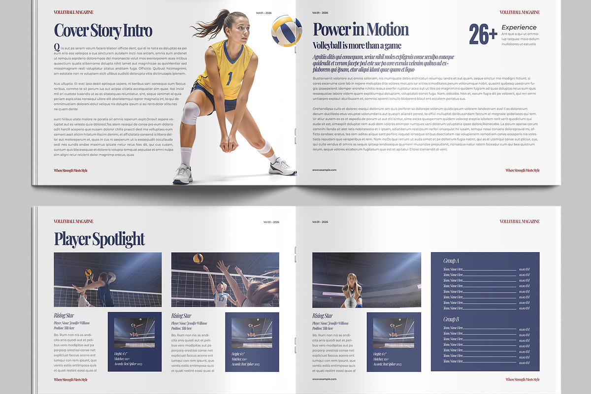 Modern Volleyball Magazine Layout