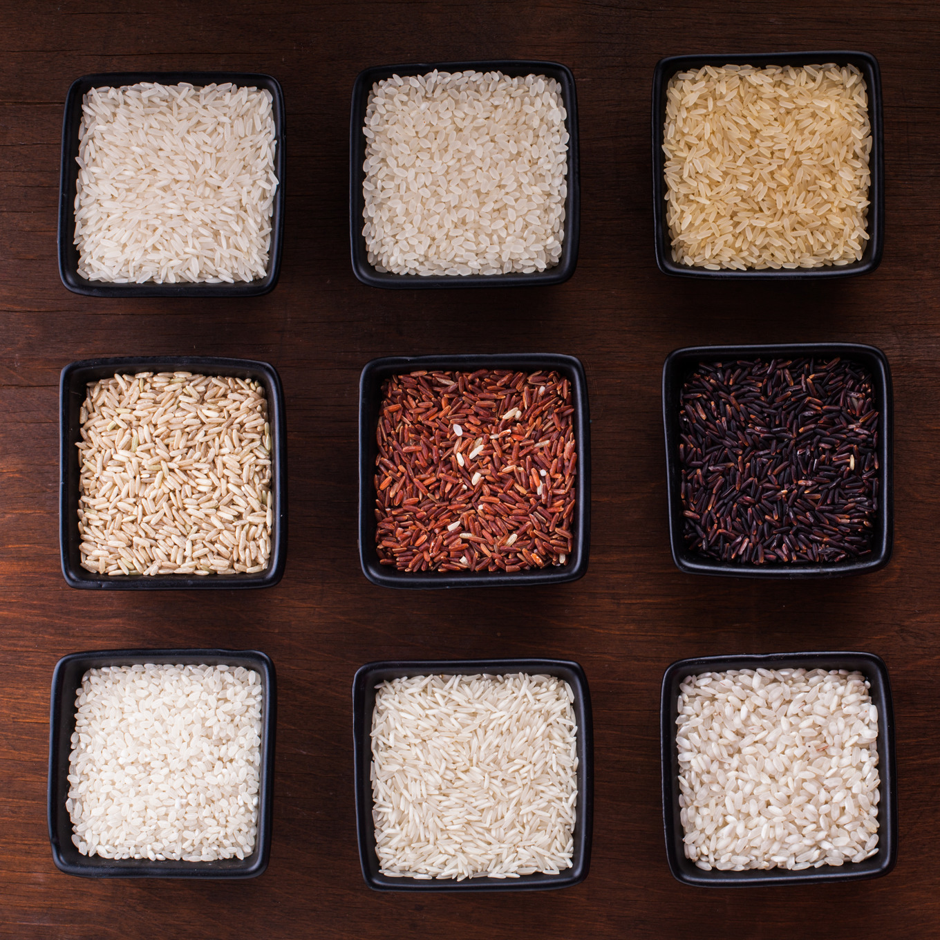 Various types of rice featuring japanese, arborio, and asian, a Food ...