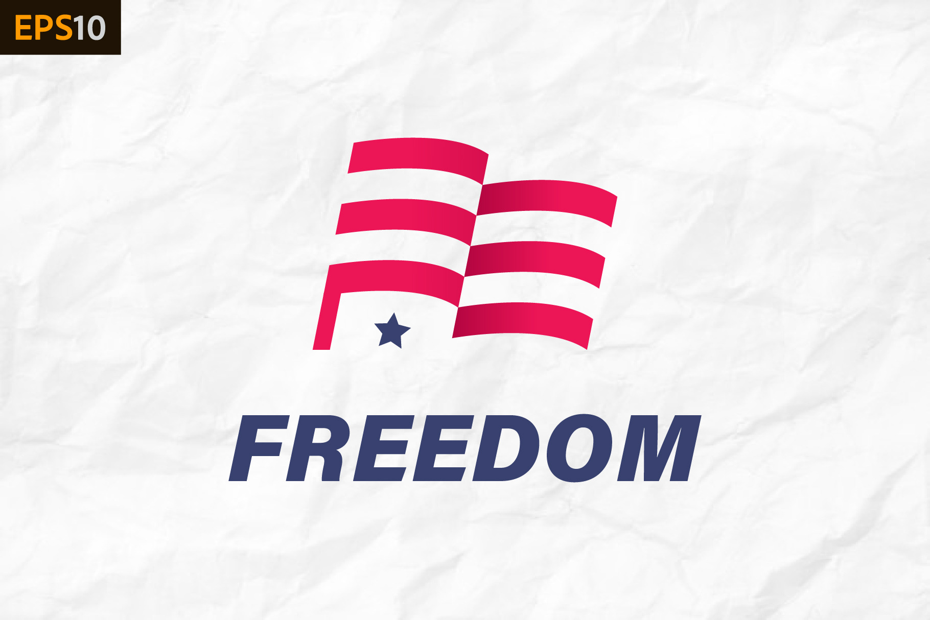Modern nation freedom flag logo, a Branding & Logo Template by Beautypes