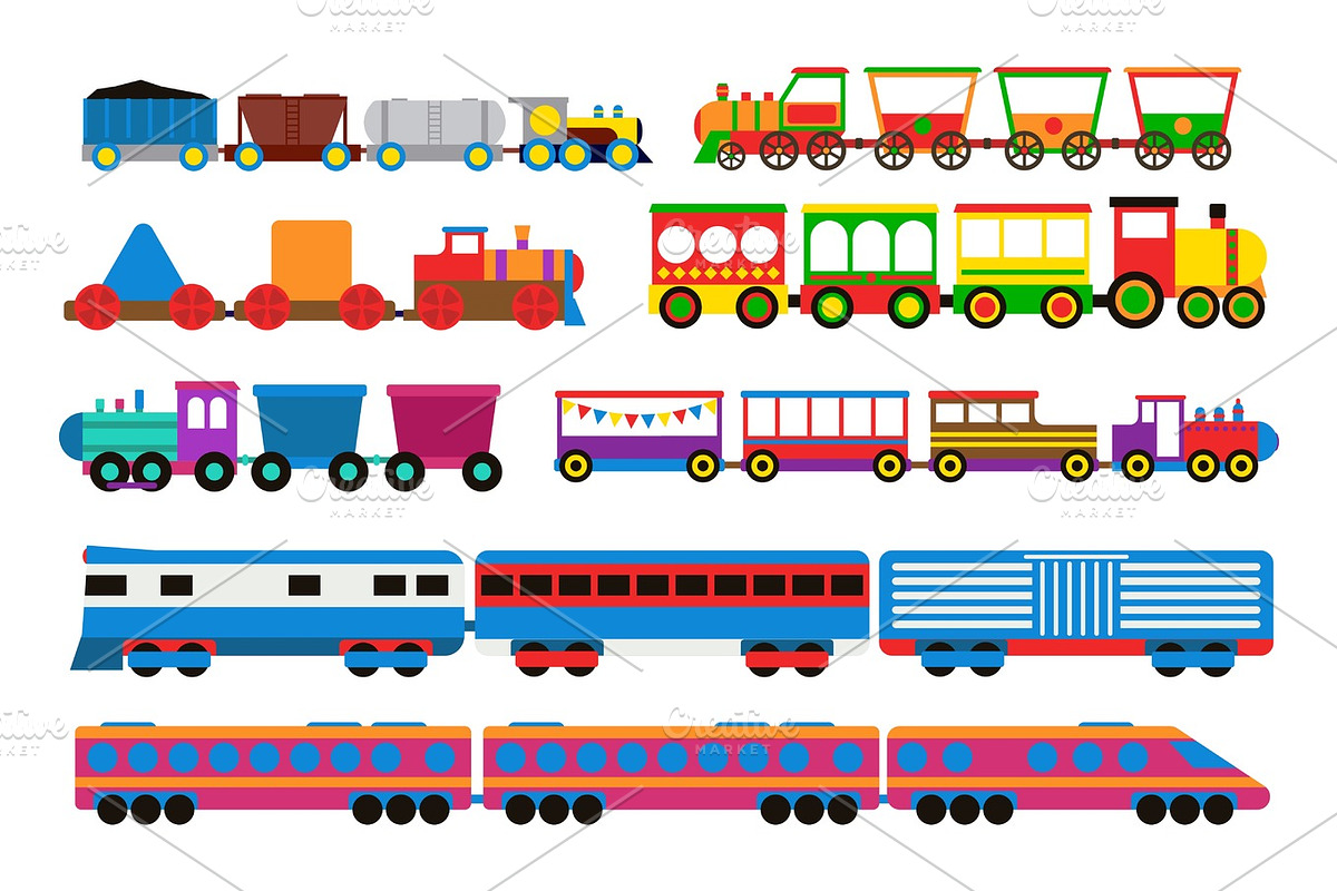 Toy train vector illustration., an Education Illustration by KitVector