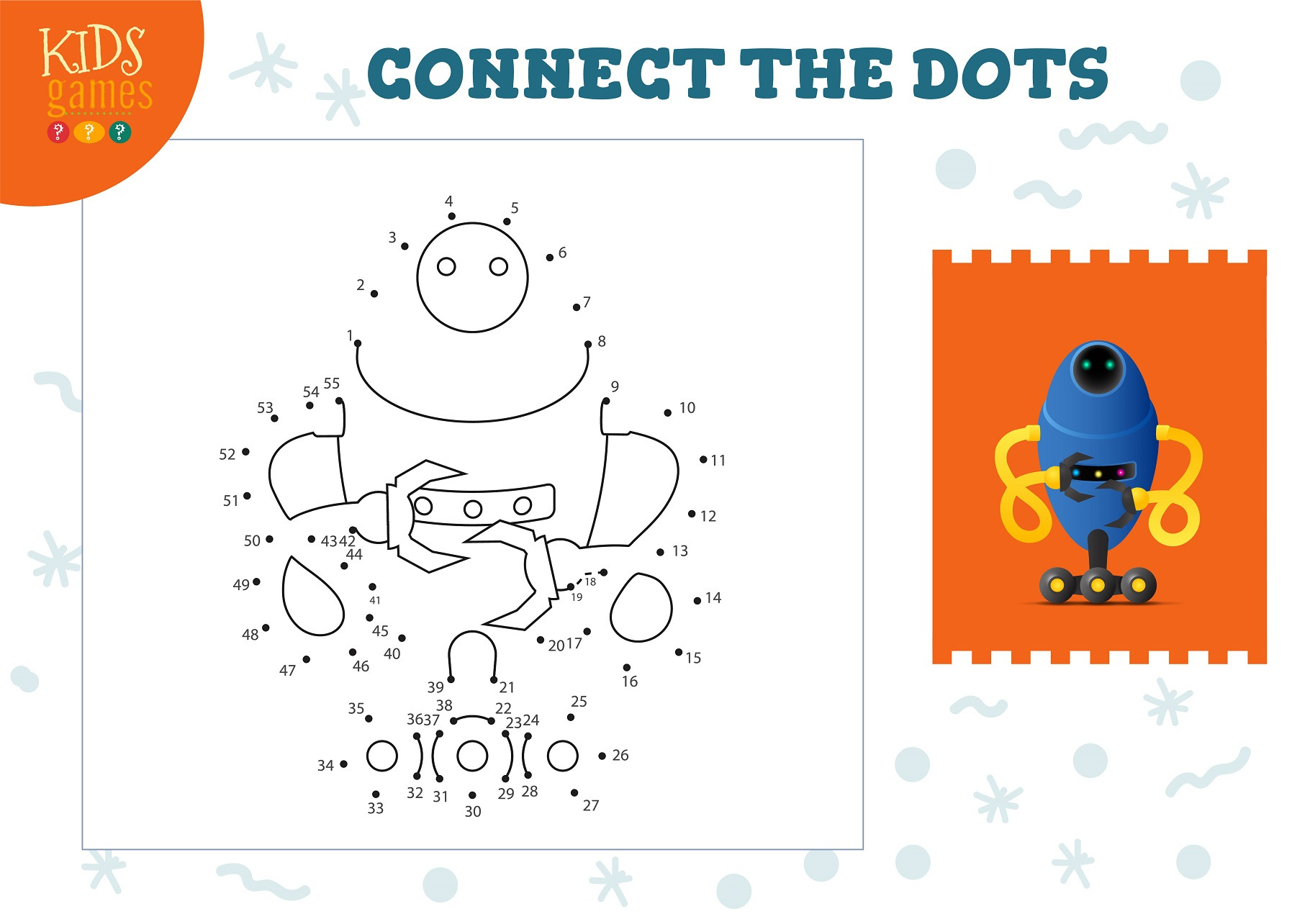 Connect the dots kids game vector | Education Illustrations ~ Creative ...