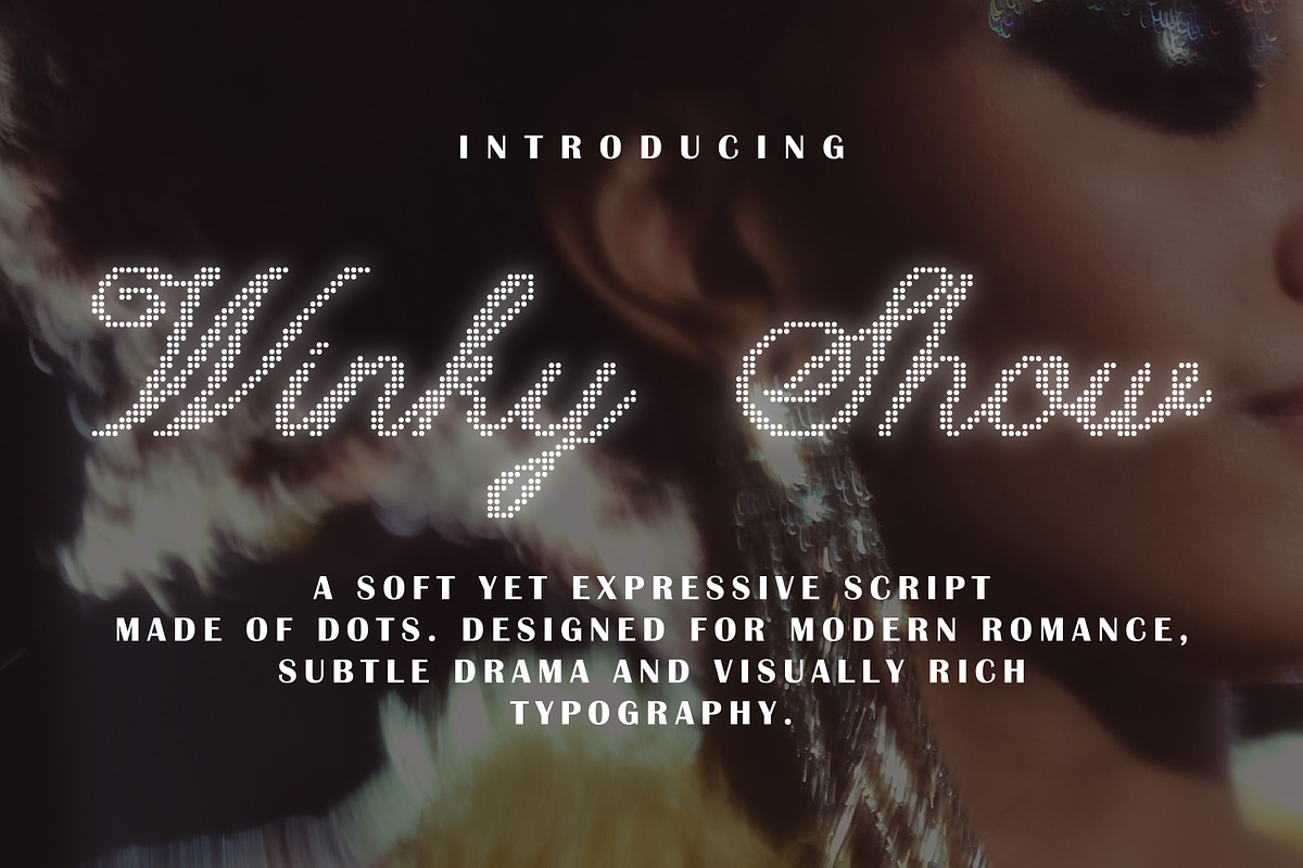 Winky Show Dotted Art Fashion Script, a Script Font by Struvictory.art