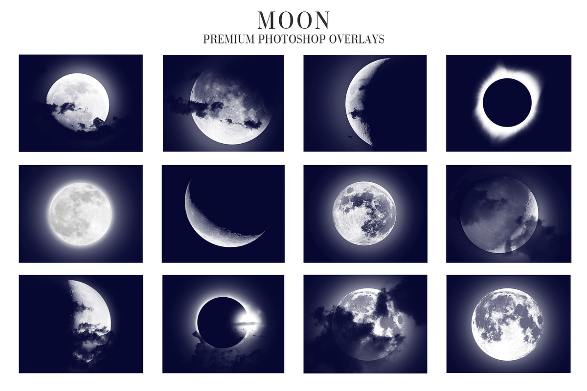 Moon Overlays Photoshop, a Plug-in Add-On by FixThePhoto