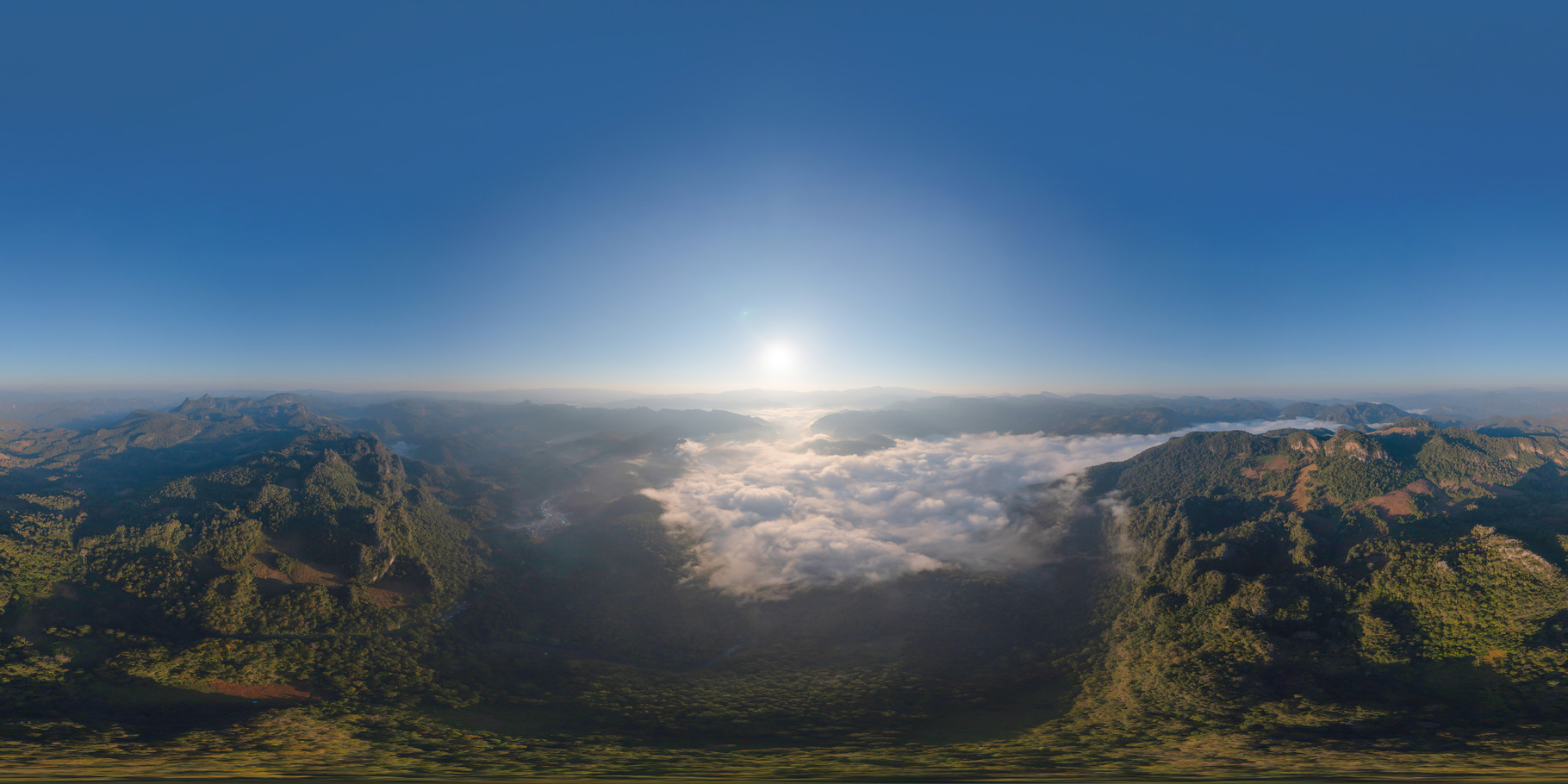 360 panorama by 180 degrees angle seamless panorama of aerial to ...