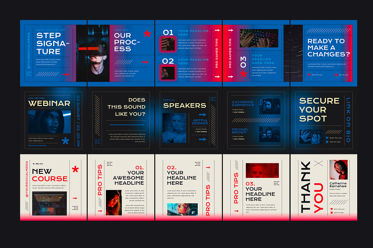 Tech & Gaming Social Media Carousel, a Social Media Template by Guuver
