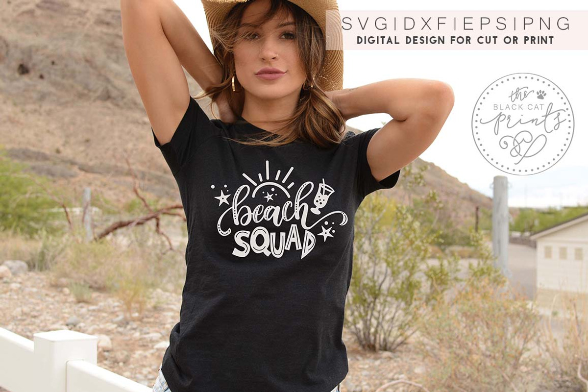Beach Squad SVG DXF EPS PNG, an Illustration by TheBlackCatPrints