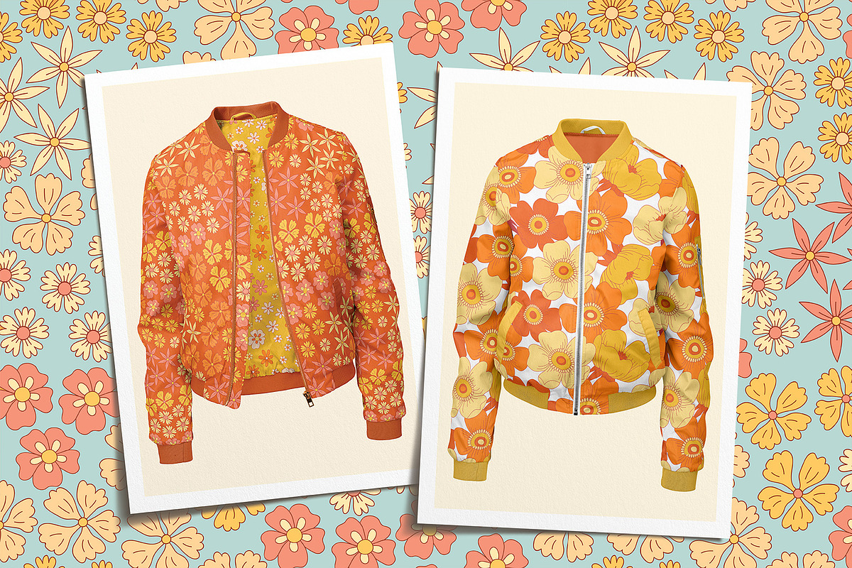 Amazing 70s. Retro Patterns. | Creative Market