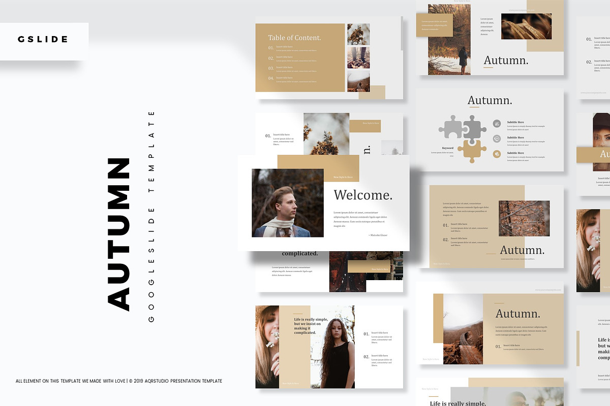 Autumn - Google Slides Template, a Presentation Template by AQR Studio ...