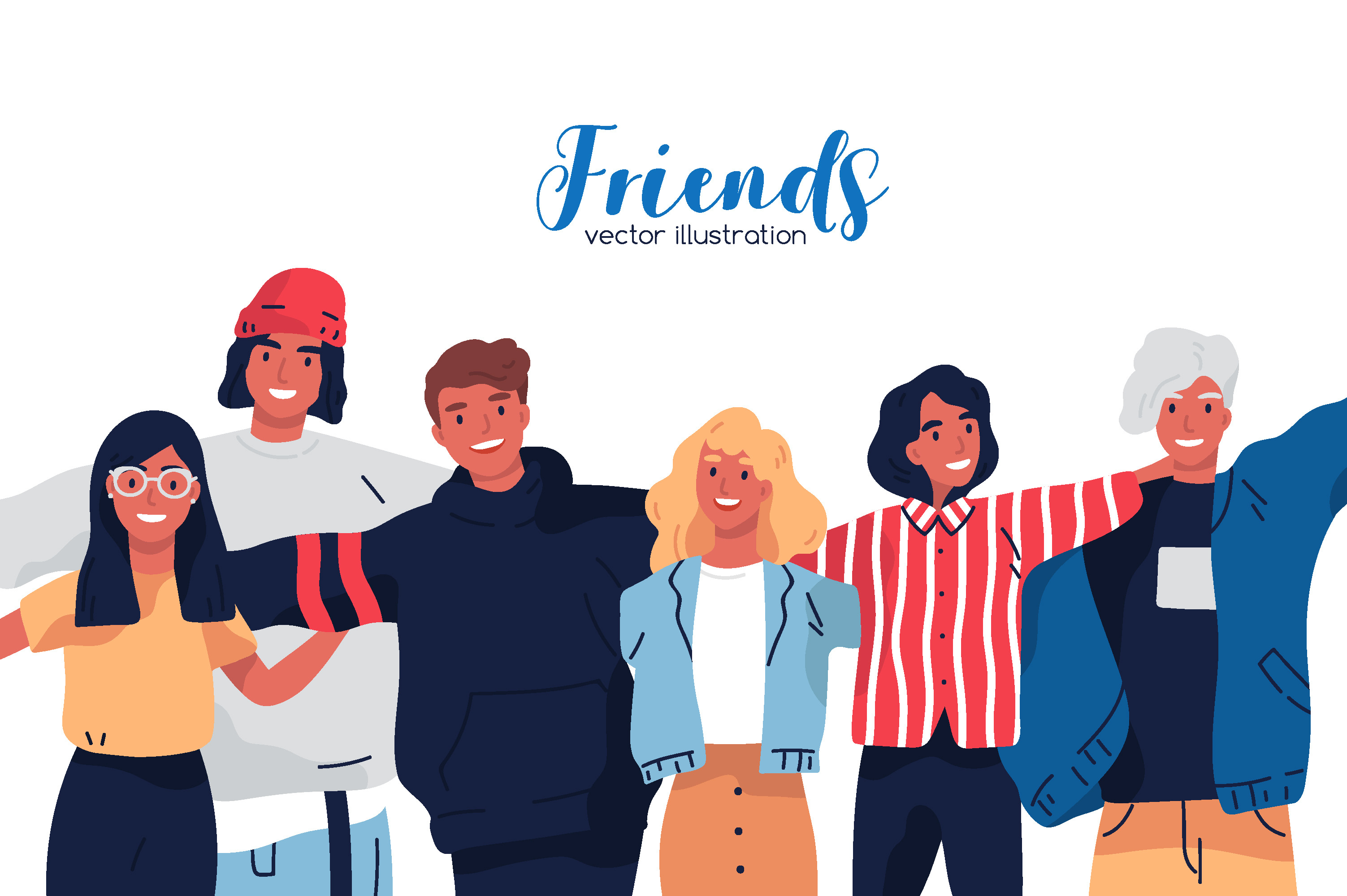 Friends, an Education Illustration by Good Studio