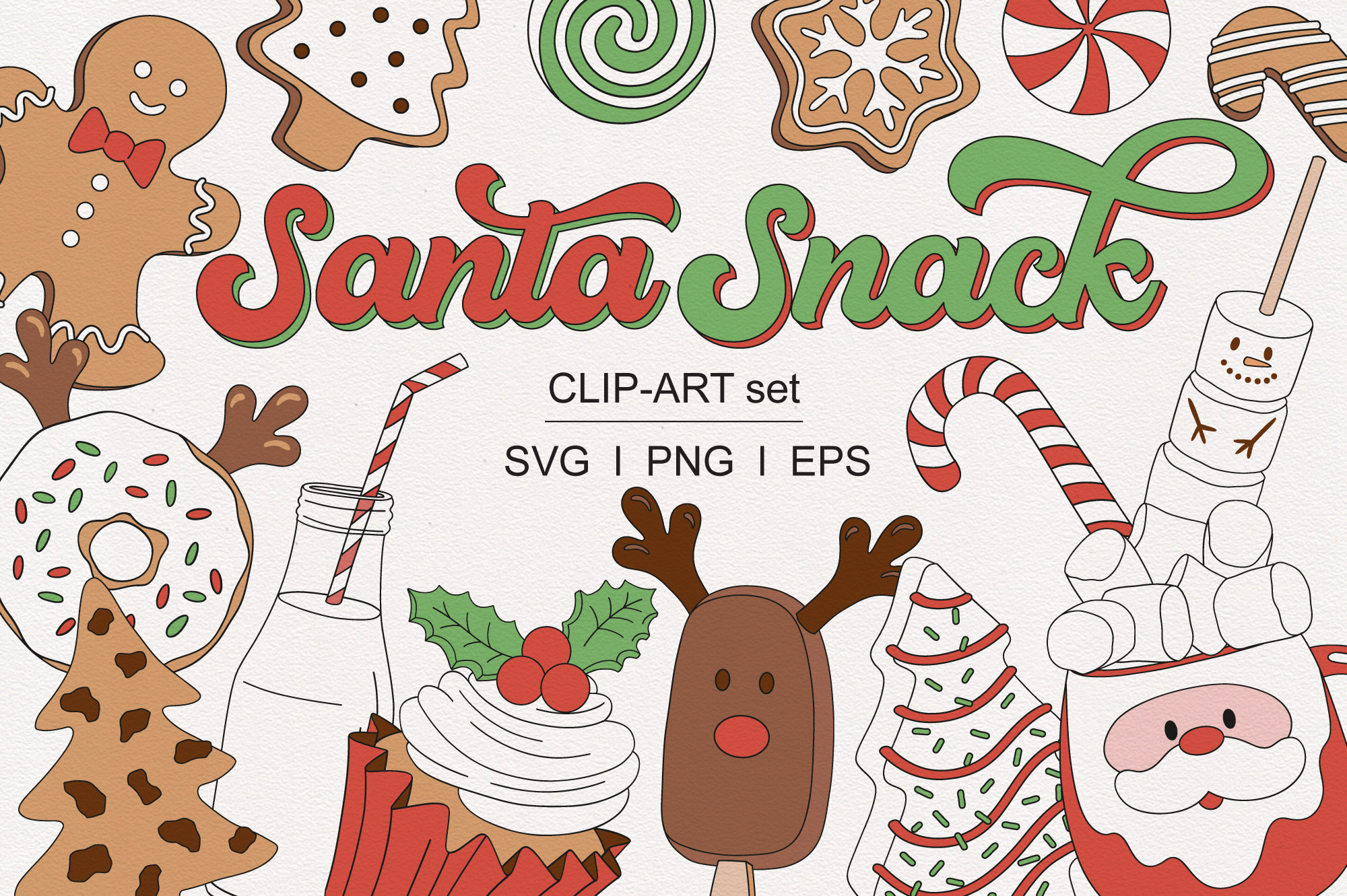 Christmas treats clipart set, an Object Graphic by @olga.angelloz