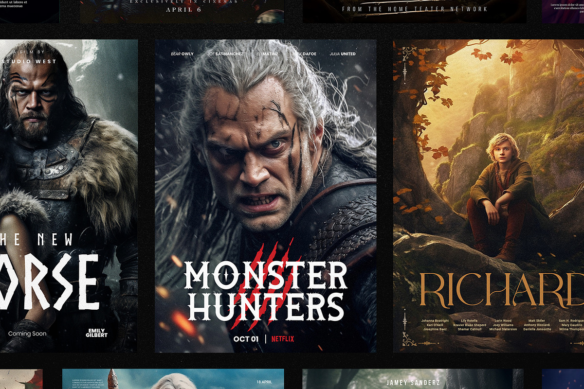 Cinematic Fantasy Posters, a Poster Template by Pixflow