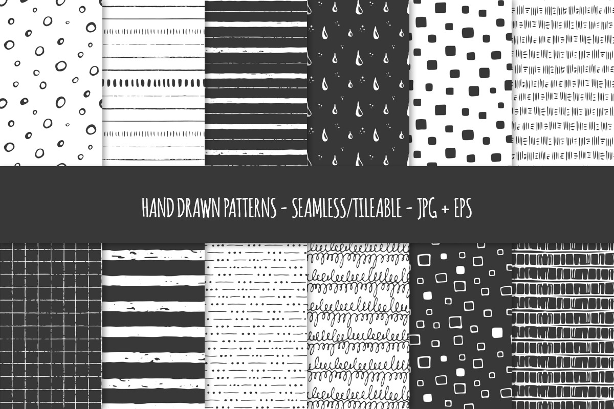 Hand Drawn Patterns, a Pattern Graphic by DESIGN BY nube