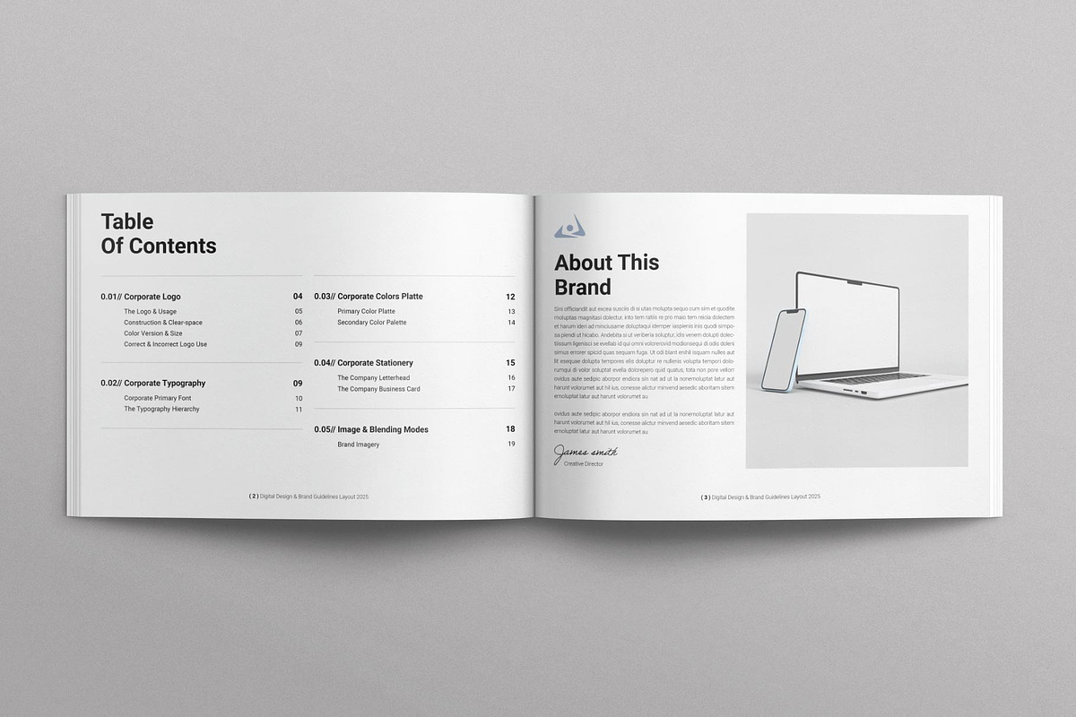 Digital Brand Guidelines Landscape, a Magazine Template by TemplatesForest