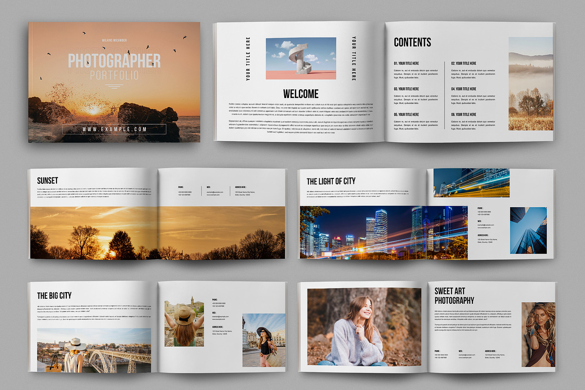 Photography Portfolio Layout | Creative Market