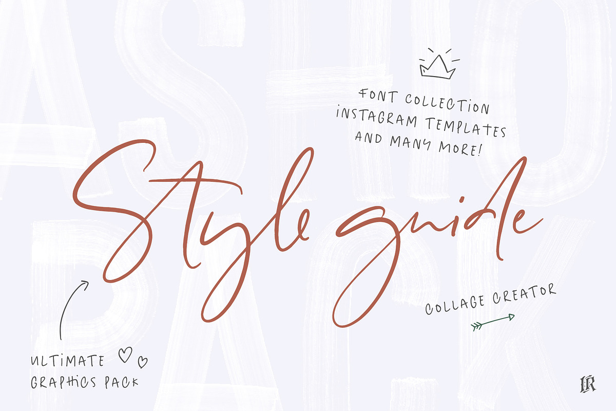 Style guide Font Collection, a Script Font by Ivan Rosenberg
