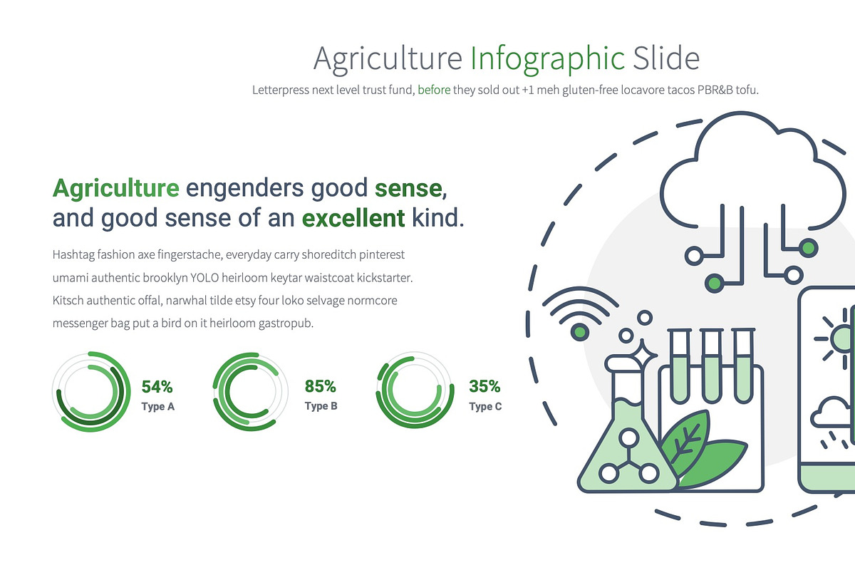 Agriculture PowerPoint Infographic, a Presentation Template by Pulsecolor