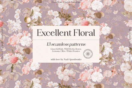 SHABBY FLORAL digital papers | Graphic Patterns ~ Creative Market