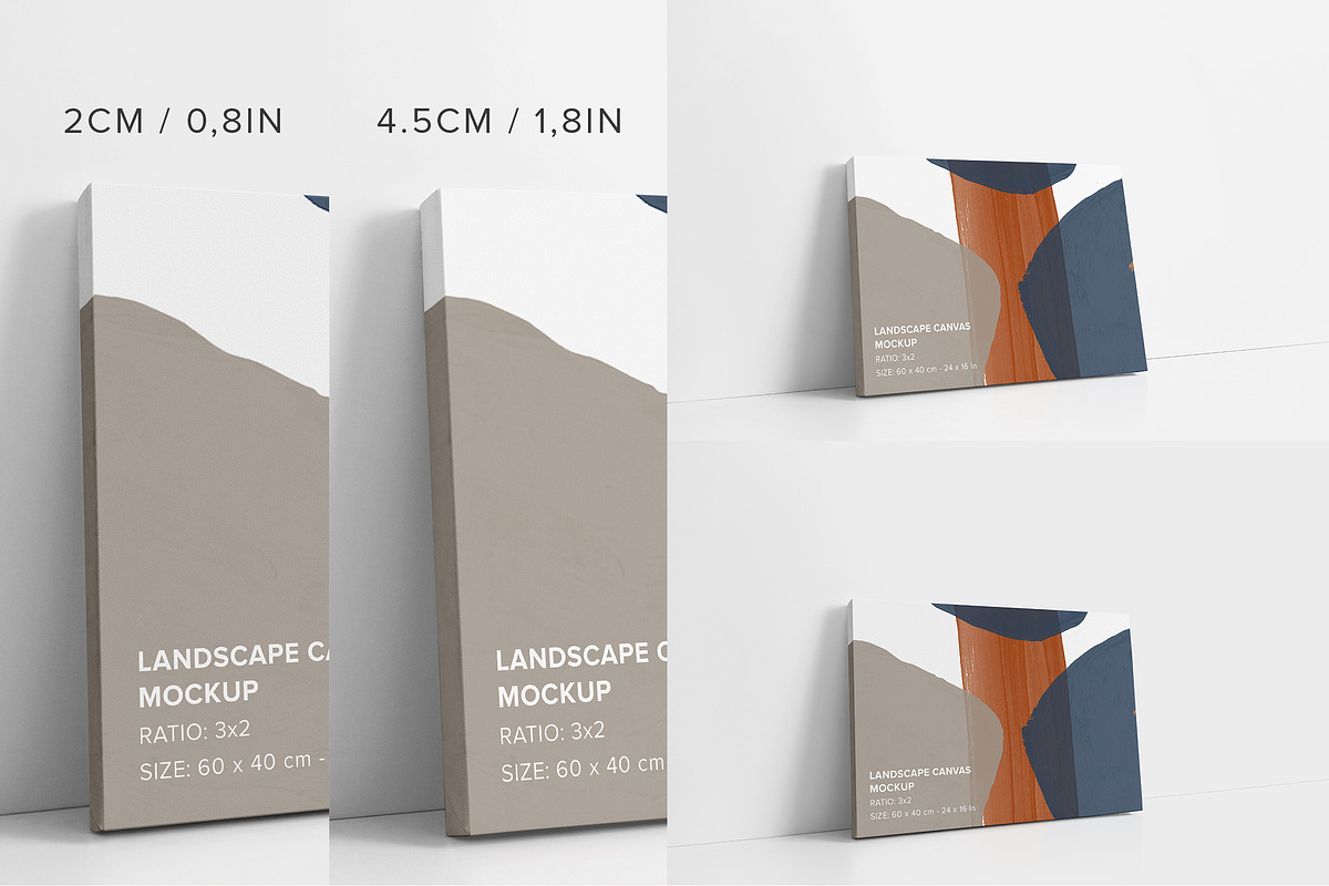 Canvas Ratio 3x2 Mockup Set, a Print Template by Mockups by Carlos Viloria