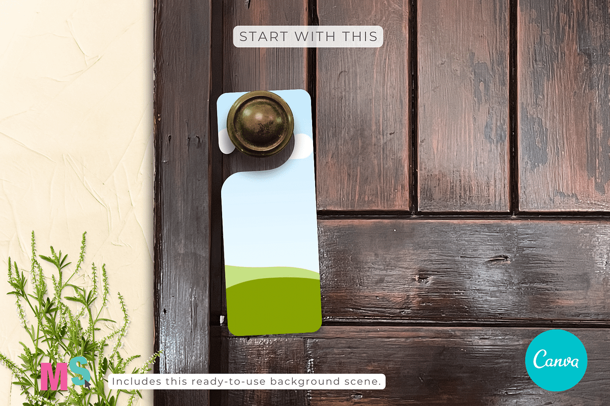 Door Hanger Mockups Canva Template