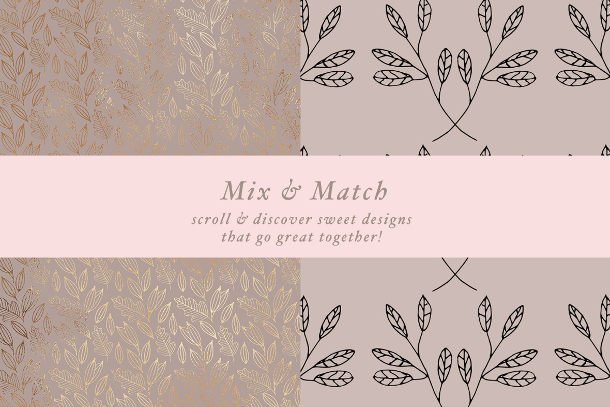 Modern Subtle Floral Patterns Bundle, a Pattern Graphic by Laras Wonderland