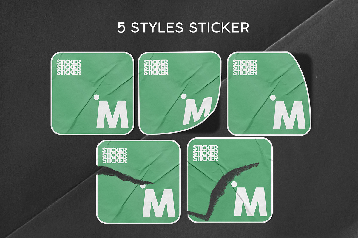 Custom Sticker Mockup, a Packaging Mockup by Defa Visual