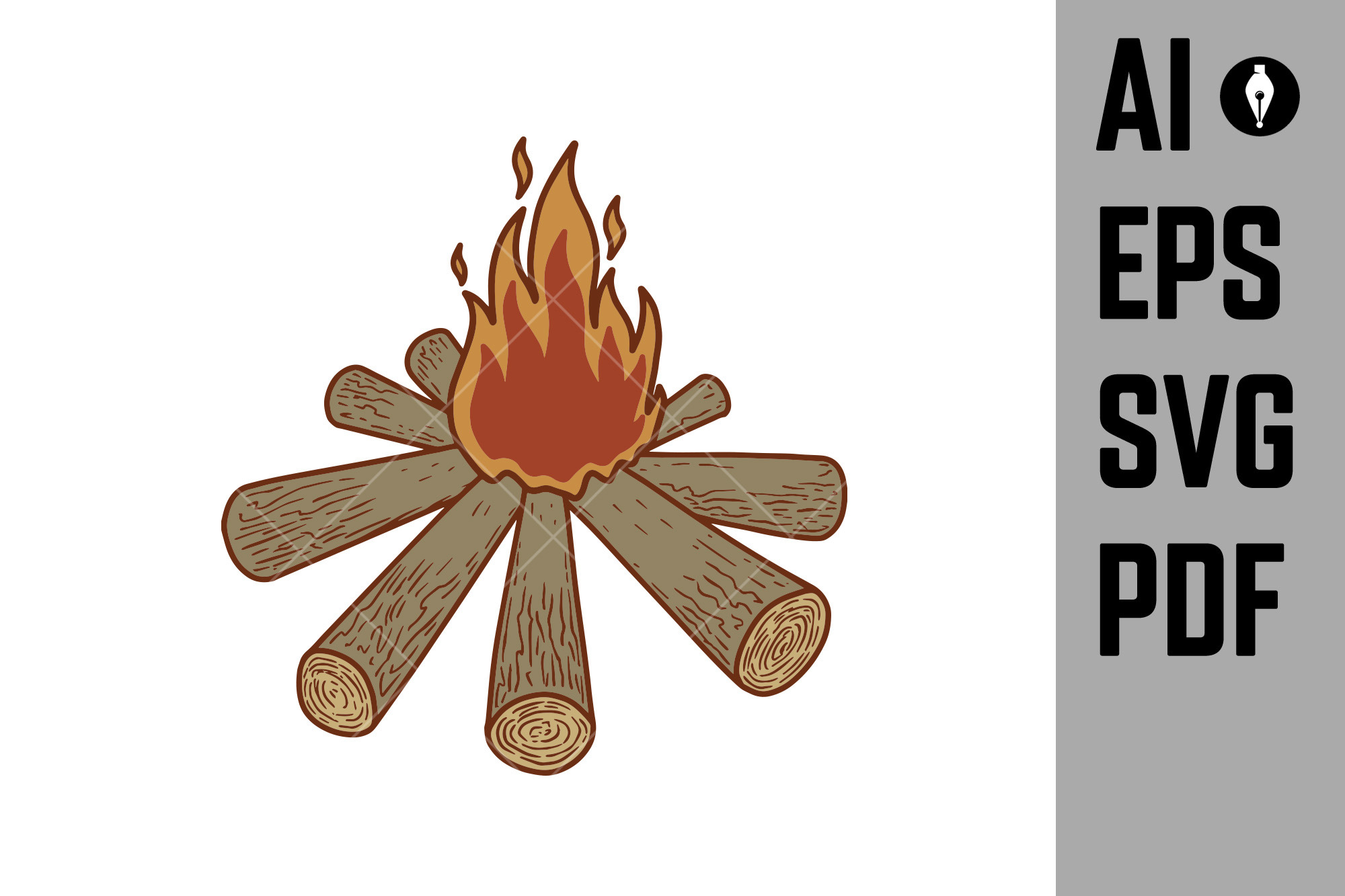 Illustration of tourist campfire., an Object Graphic by Vectorhight